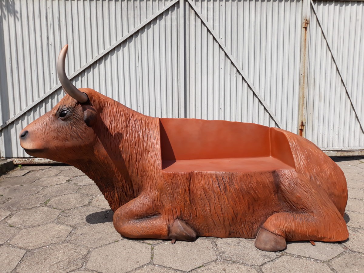 Life Size Highland Cow or Bull Bench Model - Life Size Model Animals ...